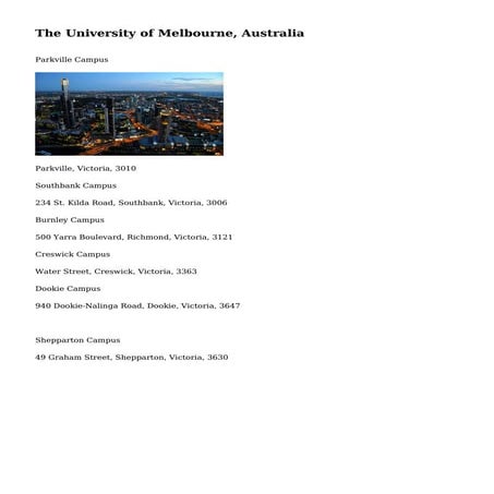 The University of Melbourne, Australia | PDF