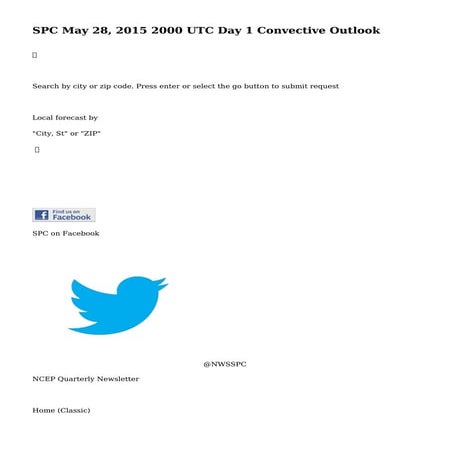 SPC May 28, 2015 2000 UTC Day 1 Convective Outlook | PDF