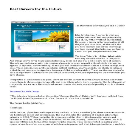 Best Careers for the Future | PDF