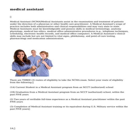 medical assistant | PDF