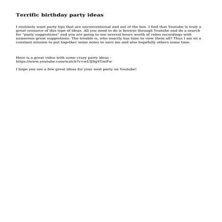 Perfect party ideas | PDF