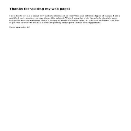 Thanks for visiting my web page! | PDF