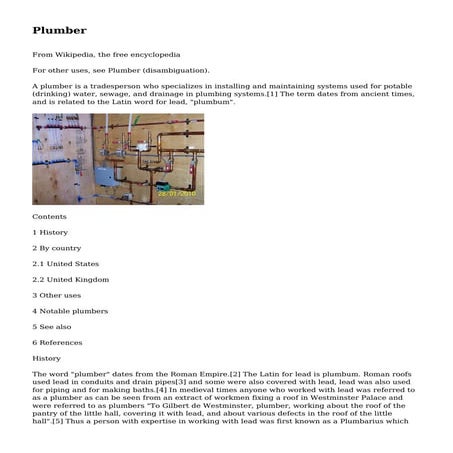 Plumber | PDF
