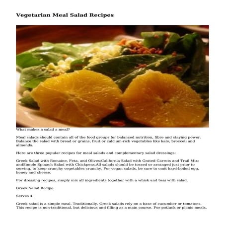 Salad Recipes Pdf