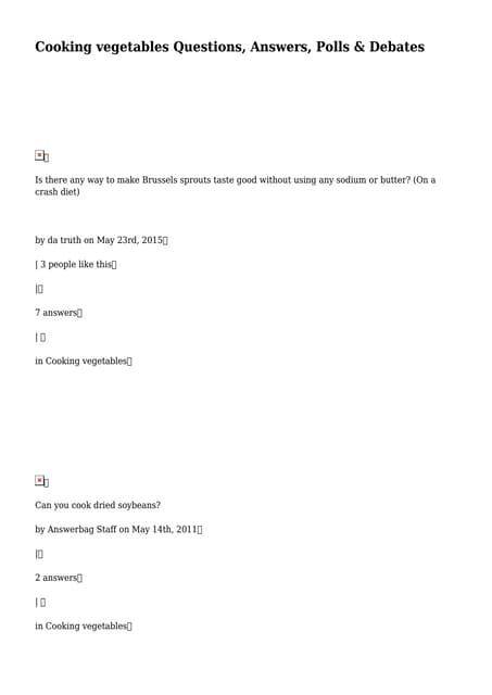 Ways of cooking vegetables | PPTX