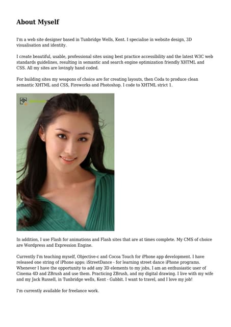 About Myself | PDF