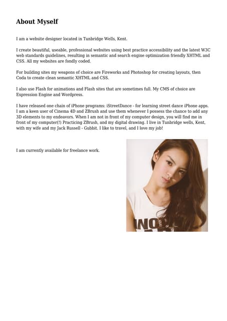 About Myself | PDF