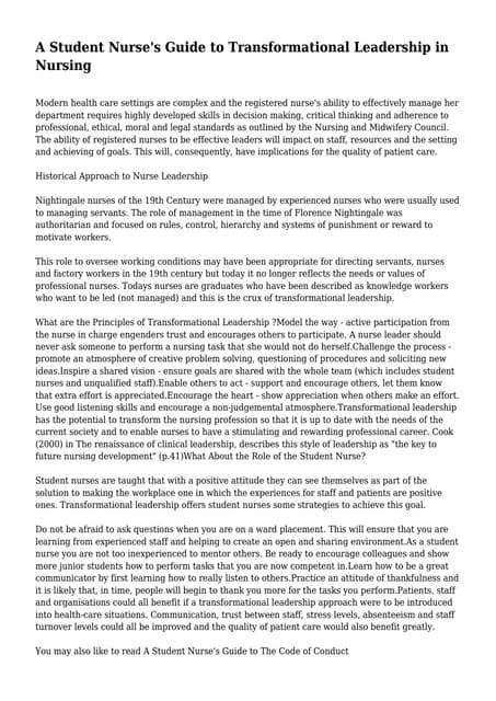 Leadership in nursing | PPT