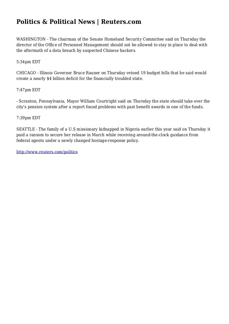 Politics & Political News | Reuters.com