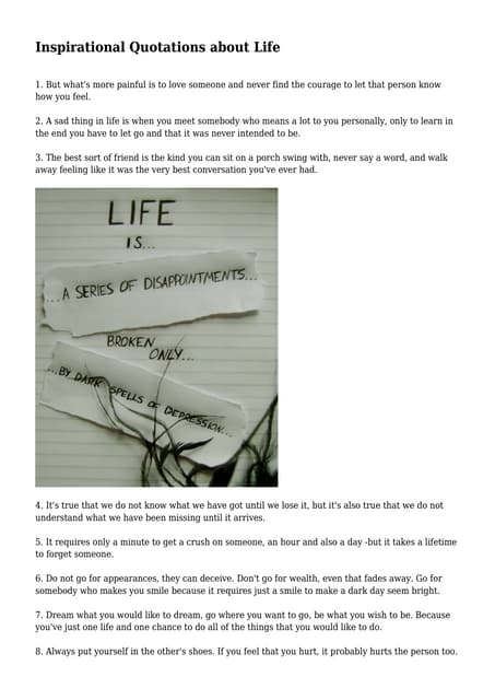 Inspirational Quotes about Life | PDF