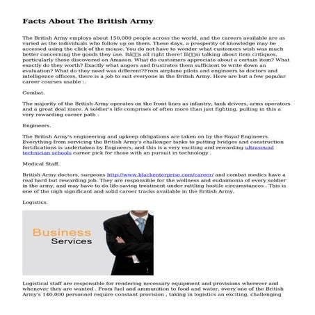 Facts About The British Army | PDF