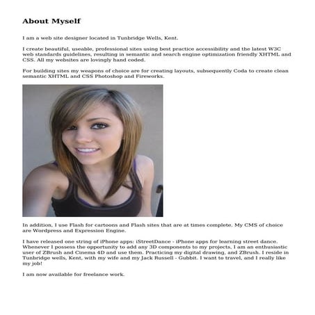 About Myself | PDF