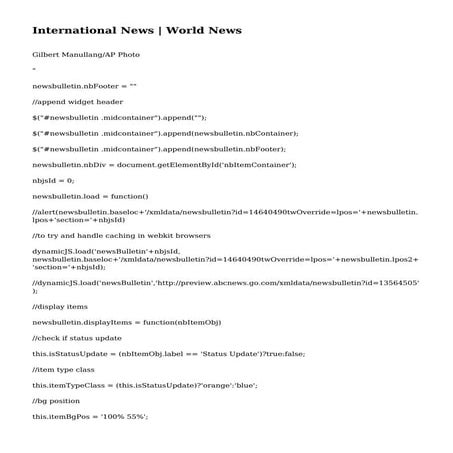 International News | World News | PDF