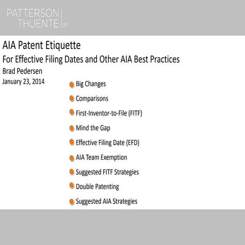 AIA Patent Etiquete | PDF