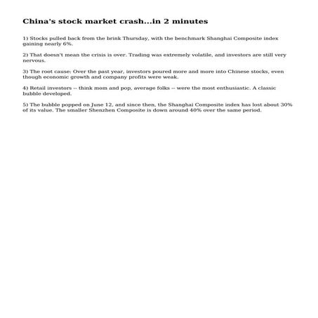 China's stock market crash...in 2 minutes | PDF