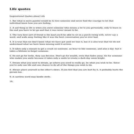 Life quotes | PDF