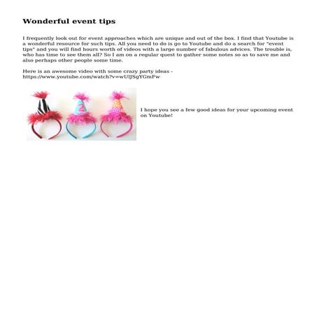 Wonderful event options | PDF