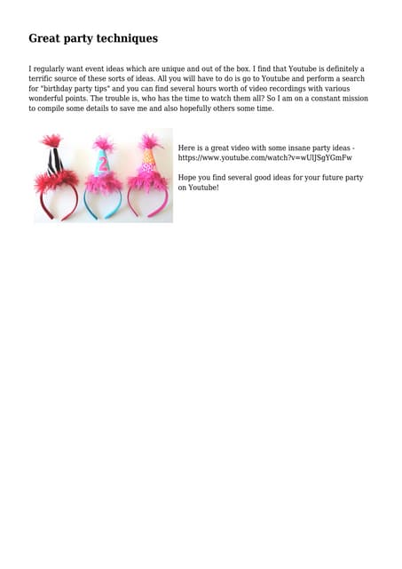 Fantastic birthday party solutions | PDF