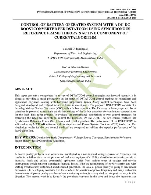 IRJET- Design and Performance Analysis of Three-Phase Solar PV ...