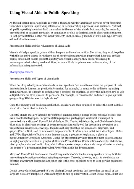 Oral and Audio-Visual Presentation | PPTX