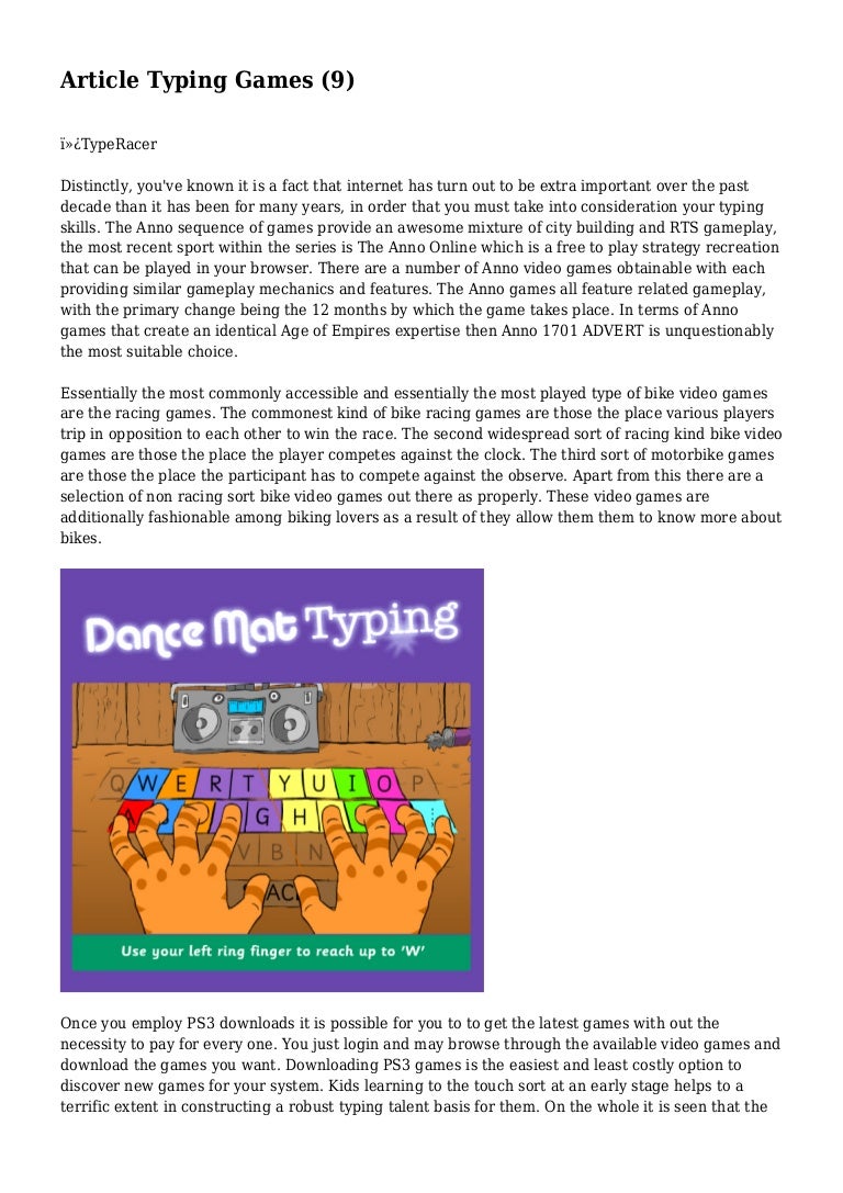 Article Typing Games (9)