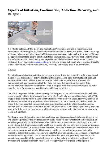 The pathway to addiction recovery | PPTX