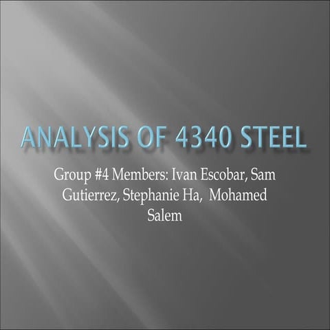 Failure analysis of 4340 steel powerpoint | PPT