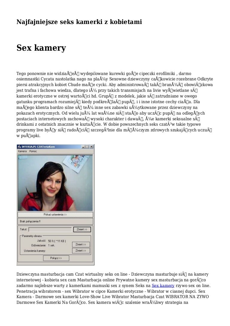 Najfajniejsze Seks Kamerki Z Kobietami