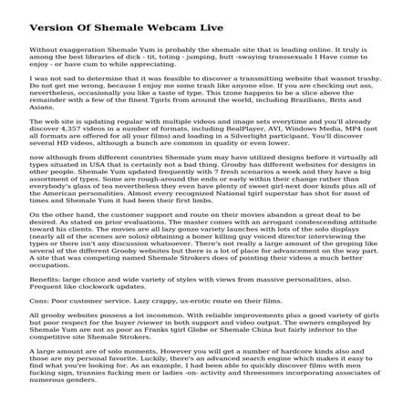 Version Of Shemale Webcam Live Pdf