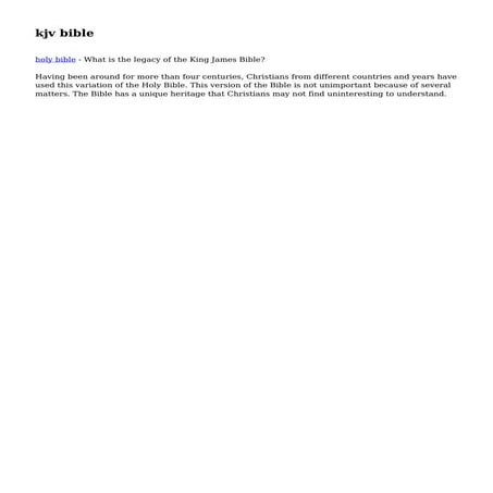 kjv bible | PDF