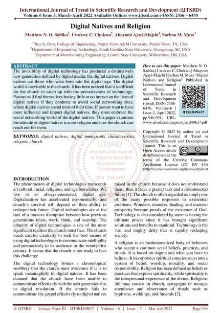 Digital Theology An Overview | PDF