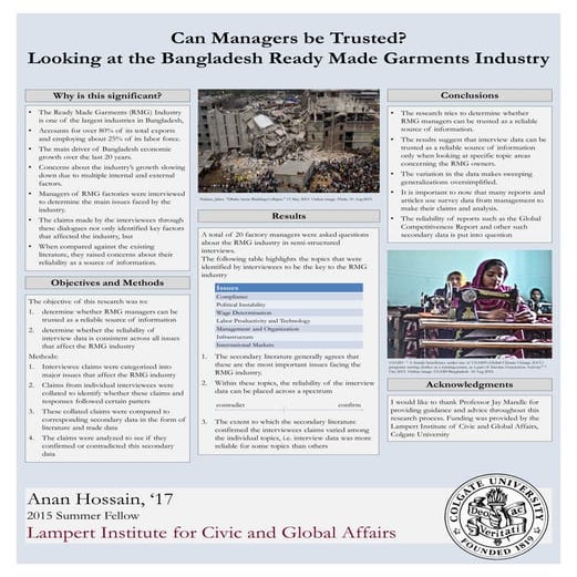 Lampert Poster Final Draft | PDF | Manufacturing Industry | Industries