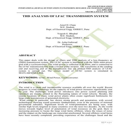 PERFORMANCE OF LFAC SYSTEM FOR STEADY STATE | PDF