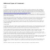 Different Types of Treatment