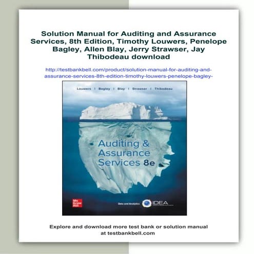 Solution Manual for Auditing and Assurance Services, 8th Edition ...