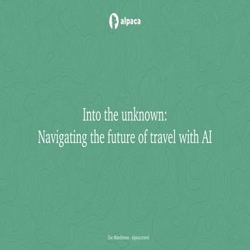 Into the Unknown: Navigating the Future of Travel with AI | PDF