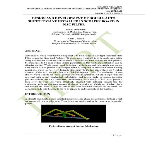 DESIGN AND DEVELOPMENT OF DOUBLE AUTO SHUTOFF VALVE INSTALLED IN ...