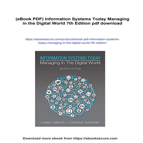 (eBook PDF) Information Systems Today Managing in the Digital World 7th Edition | PDF