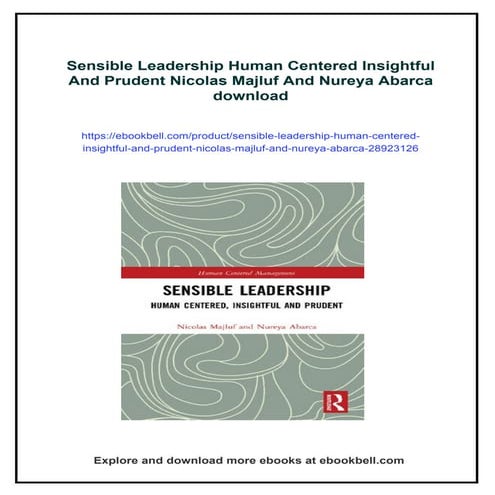 Sensible Leadership Human Centered Insightful And Prudent Nicolas ...