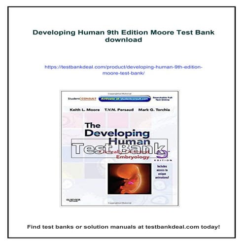 Developing Human 9th Edition Moore Test Bank | PDF