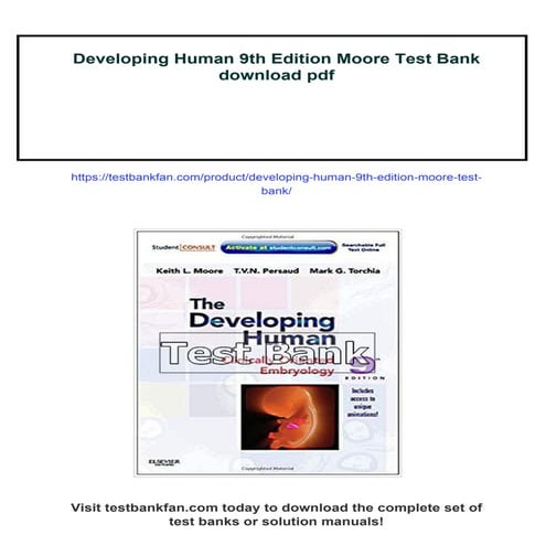 Developing Human 9th Edition Moore Test Bank | PDF