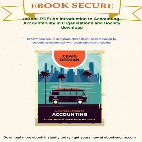 (eBook PDF) An Introduction to Accounting: Accountability in ...