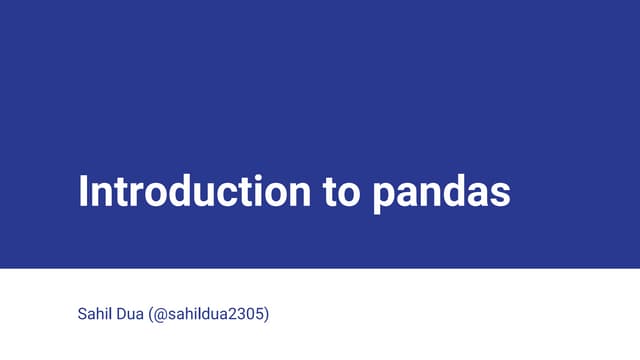 Python Example Introduction The Pandas Module Ppt 3736