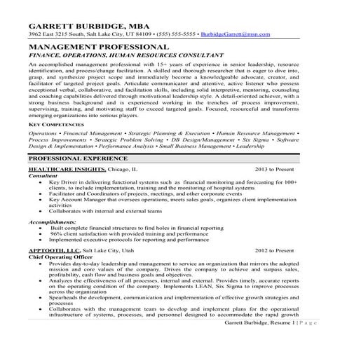 Executive Resume Sample | PDF