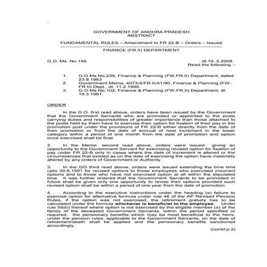145-FUNDAMENTAL RULES – Amendment to FR 22-B – Orders – Issued | PDF