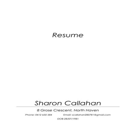 Sharon Callahan Resume 2016 (1) | DOC