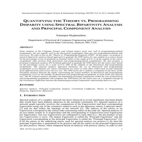 Quantifying the Theory Vs. Programming Disparity using Spectral Bipartivity Analysis and ...