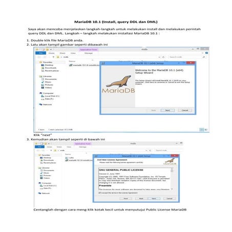 install, DDL, DML maria db 10 1 | PDF
