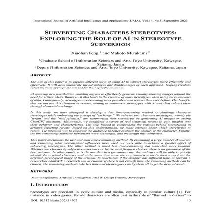 Subverting Characters Stereotypes: Exploring the Role of AI in ...