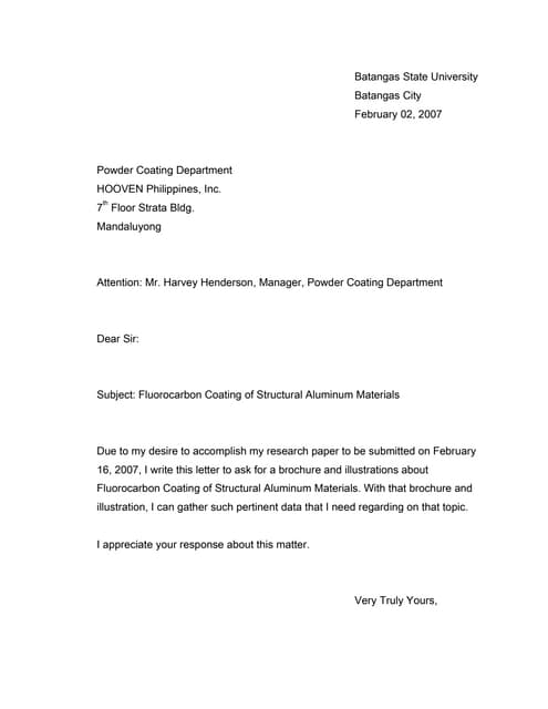 Request Letters 2 | PPTX | Email | Internet